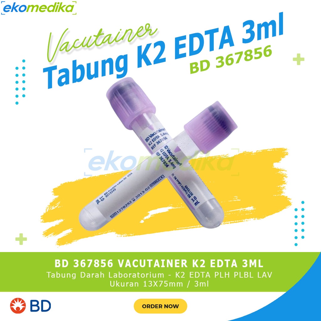 Jual BD Vacutainer K2 EDTA 367856 / Tabung Darah BD Vacutainer K2 EDTA ...
