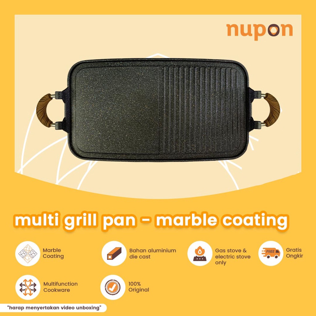 Jual Alat panggang Multi Grill Pan - alat panggang teflon marble ...