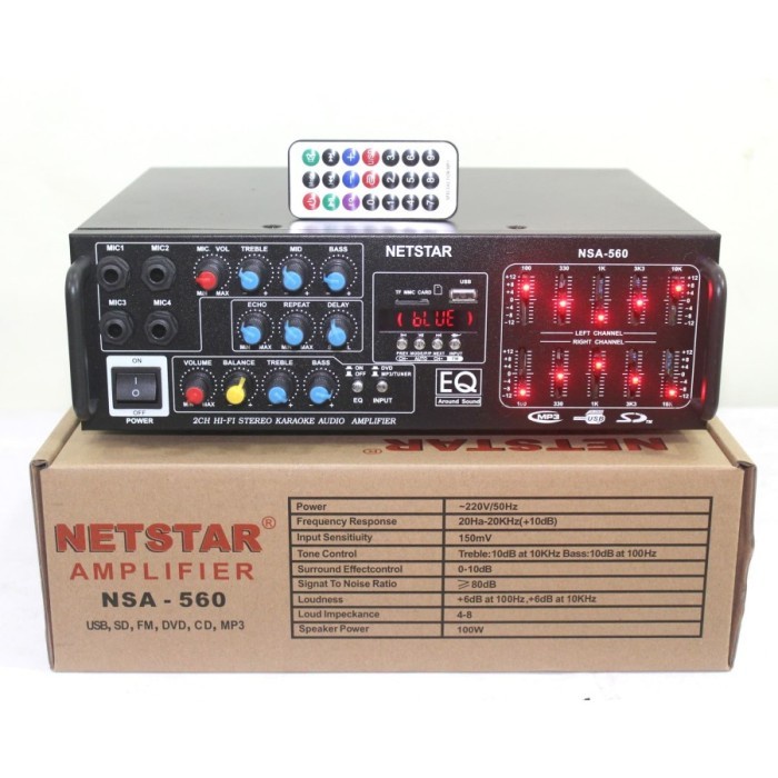 Jual Ampli NETSTAR NSA-560 FM Amplifier ( Ceiling Toa ) BLUETOOTH USB ...