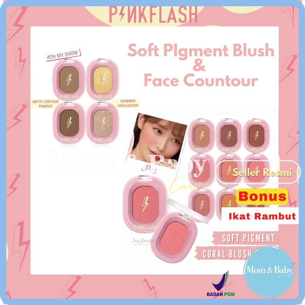 Jual Pinkflash Soft Pigment Blush / Face Contour Original BPOM Pink ...