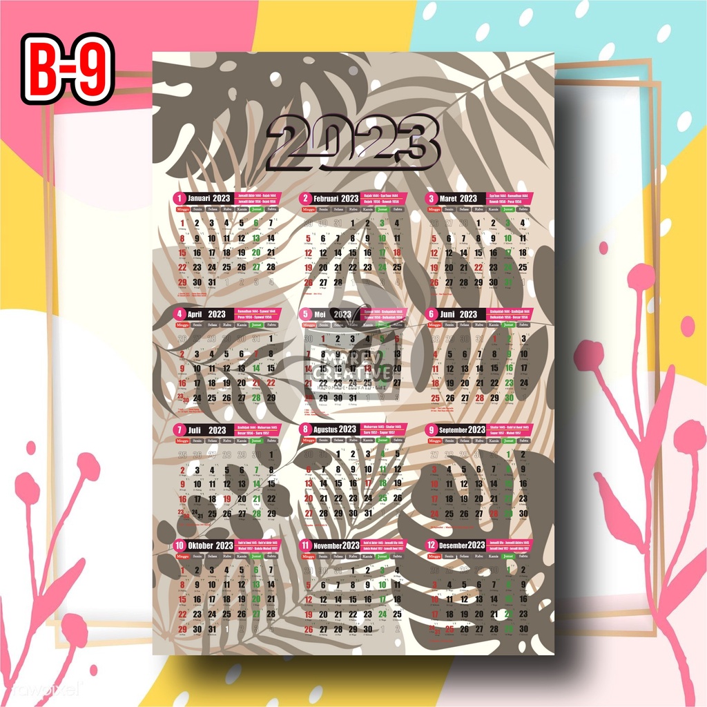 Jual Kalender 2023 : Kalender , Kalender 2023 aesthetic , Kalender ...