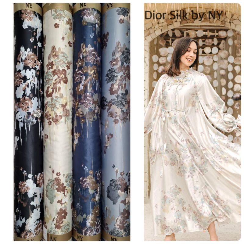 Jual Kain Meteran Bahan D Silk Nara Dress Looklike WK | Shopee Indonesia
