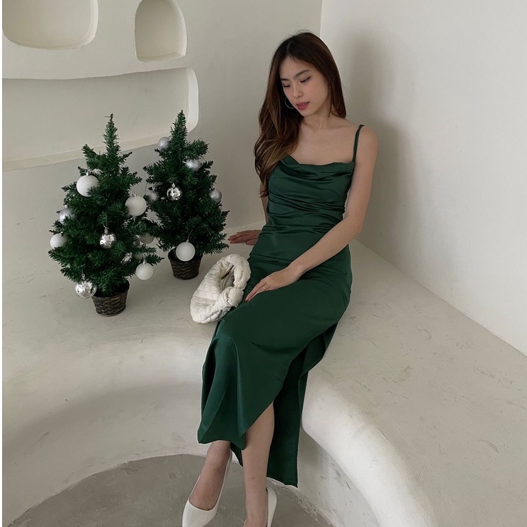 Jual Madison Satin Dress -- Ocha Wear | Dress Pesta Satin Backless ...