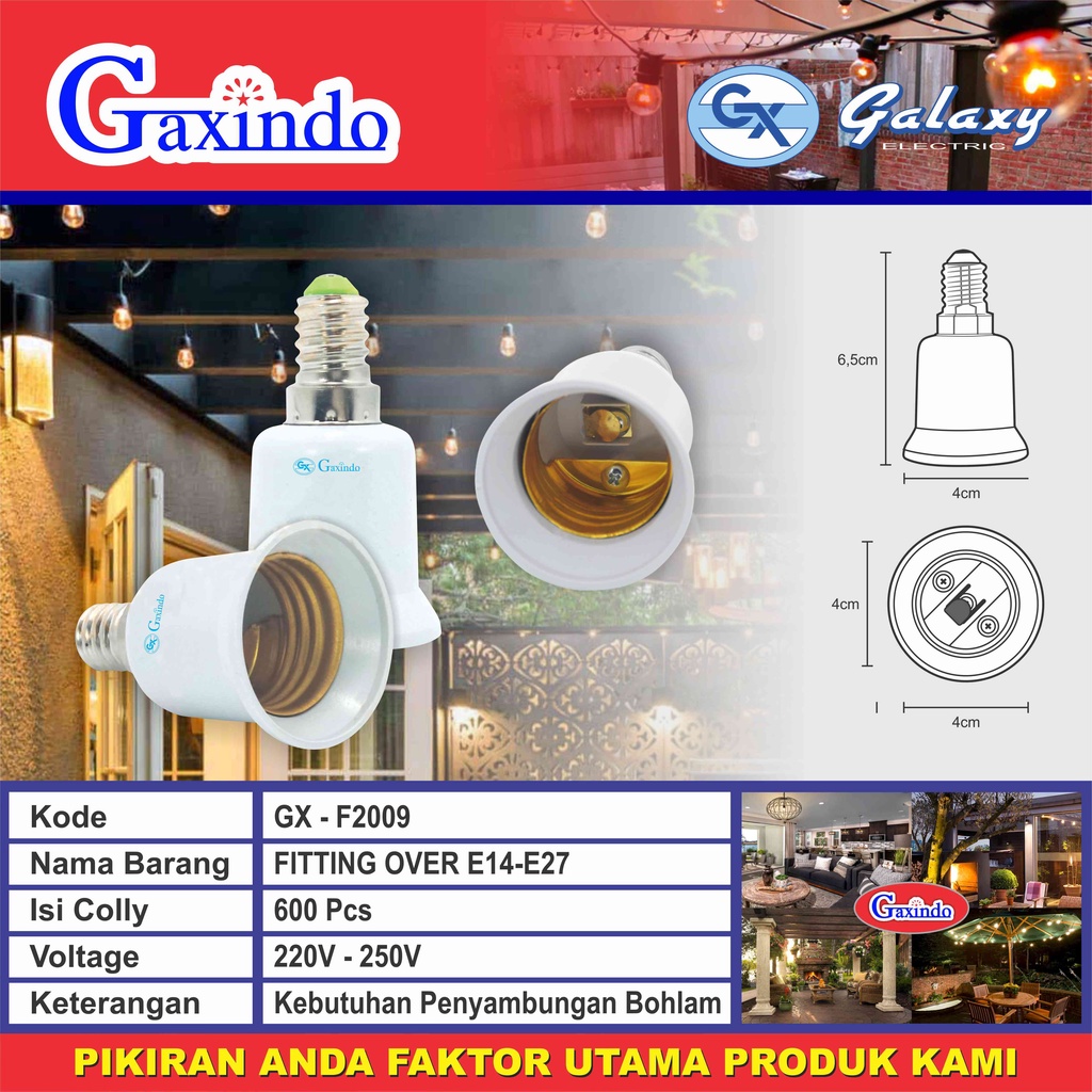 Jual CONVERTER LAMPU FITTING E14 KE E27 F2009 CONVERTER FITTING LAMPU | Shopee Indonesia