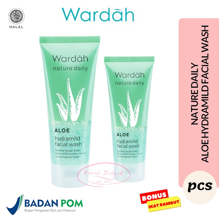 Jual WARDAH Nature Daily Aloe Hydramild Facial Wash | Shopee Indonesia