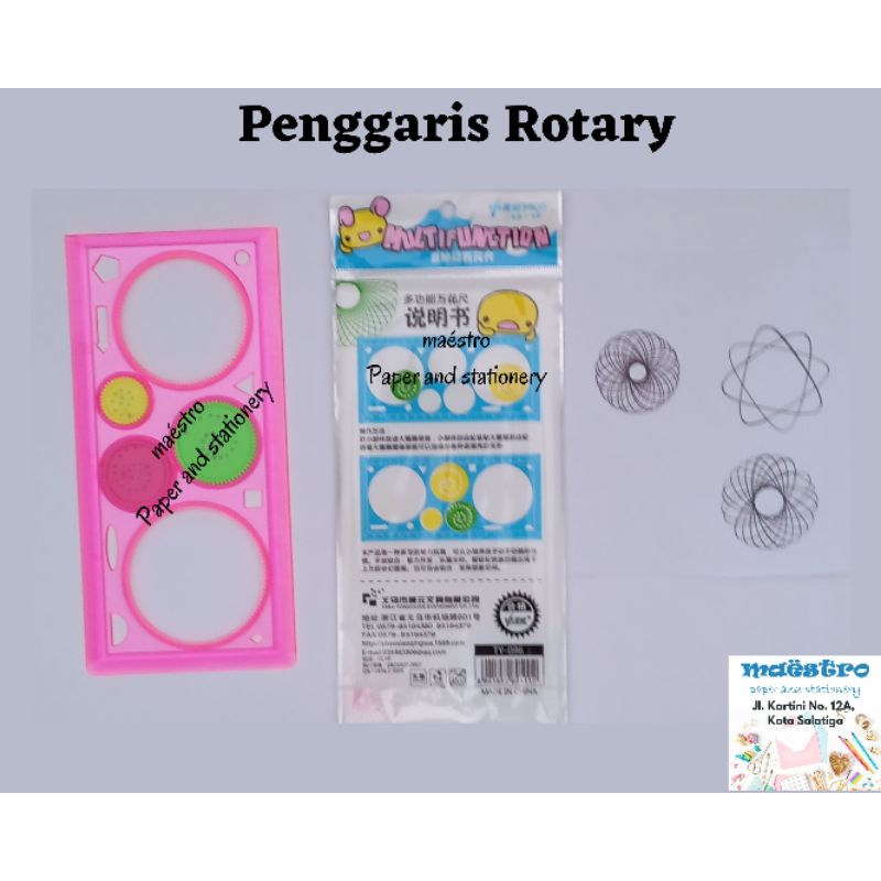 Jual Penggaris Rotary Pattern Bunga / Rotari Kembang / Spirograph ...