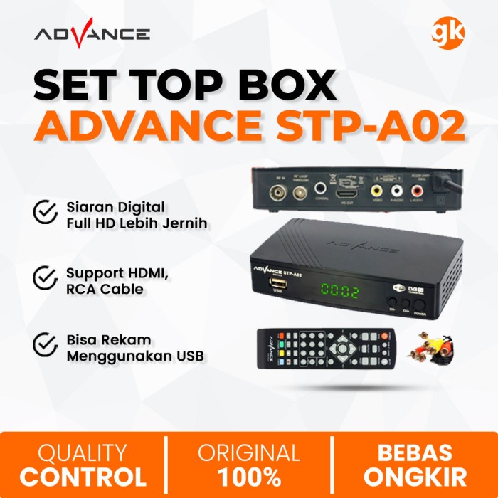 Jual ADVANCE Set Top Box TV Digital Full HD STB DVB T2 USB Flashdisk UHF STP A01 | Shopee Indonesia