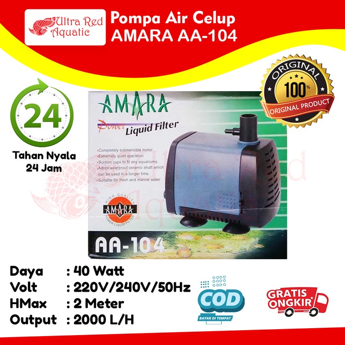 Jual Pompa Air Celup Aquarium Kolam Amara AA-104 AA 104 AA104 Hidroponik | Shopee Indonesia