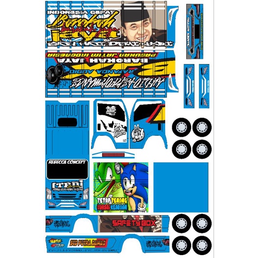 Jual Pola sticker truck oleng murah | sticker truck oleng mainan ...