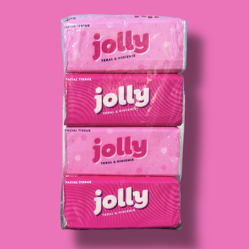 Jual Jolly Facial Tissue 200 Sheets 2Ply 4 Pack | 1 BANDED ISI 4 Tisu ...