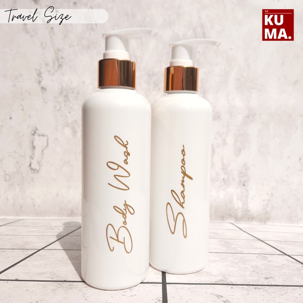 Jual Botol Pump 250ml Neck Gold Travel Size Botol Sabun Shampoo Isi ...