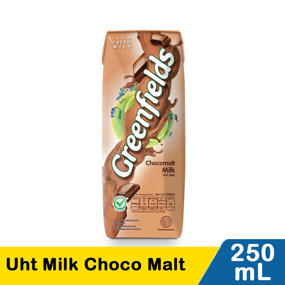 Jual Greenfields UHT Milk Choco Malt 250 ml | Shopee Indonesia