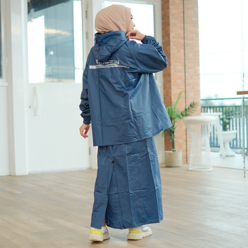 Jual Jas Hujan Wanita Setelan Rok Setelan Baju dan Rok Dewasa Tebal ...