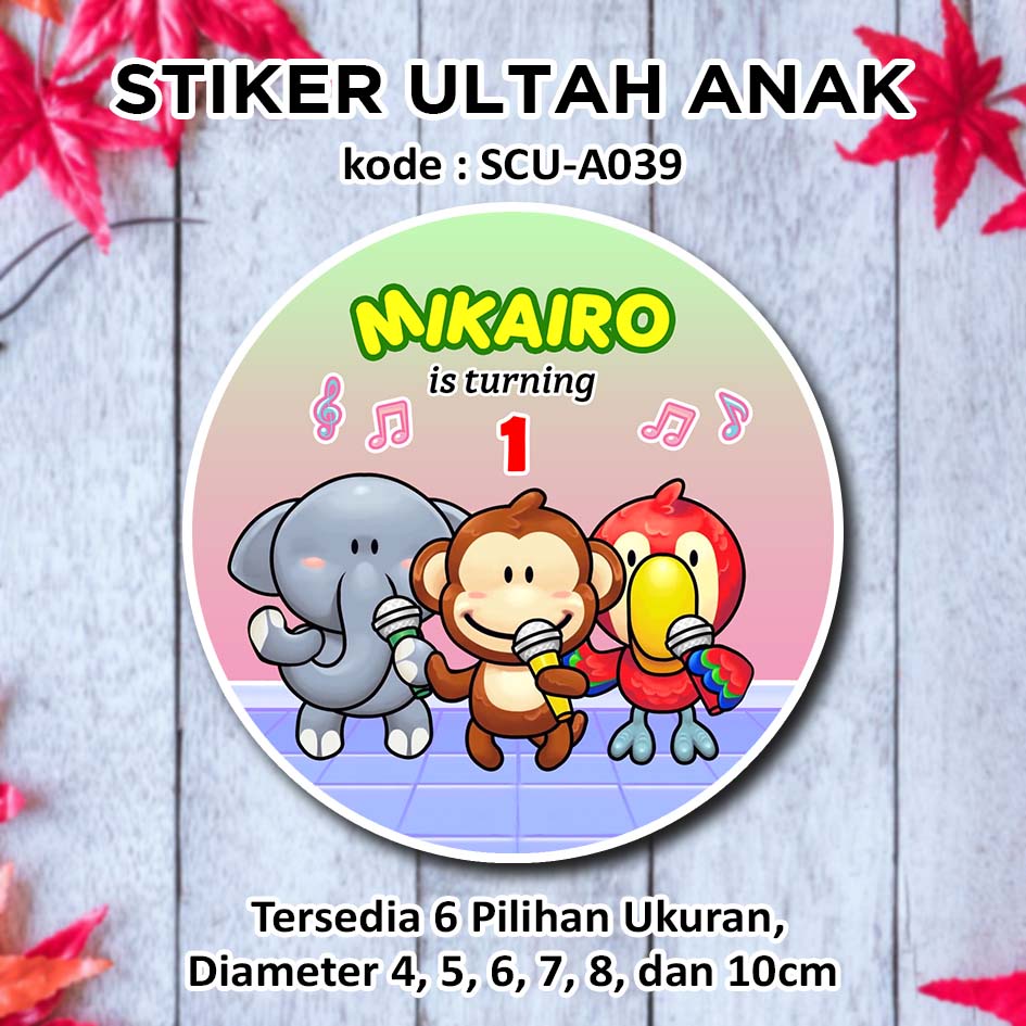 Jual STIKER ULANG TAHUN ANAK BALITA BABA LILI TATA STICKER LABEL ...