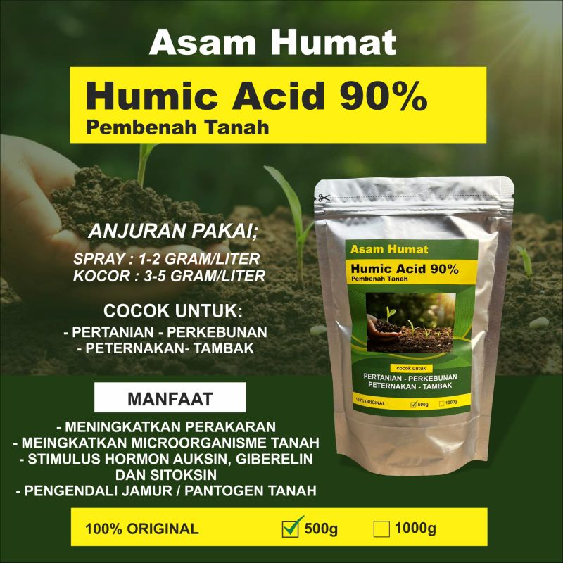 Jual Asam Humate Humic Acid Pupuk untuk Pembenah Tanah cocok untuk Tanaman Cabai Padi peternakan ...