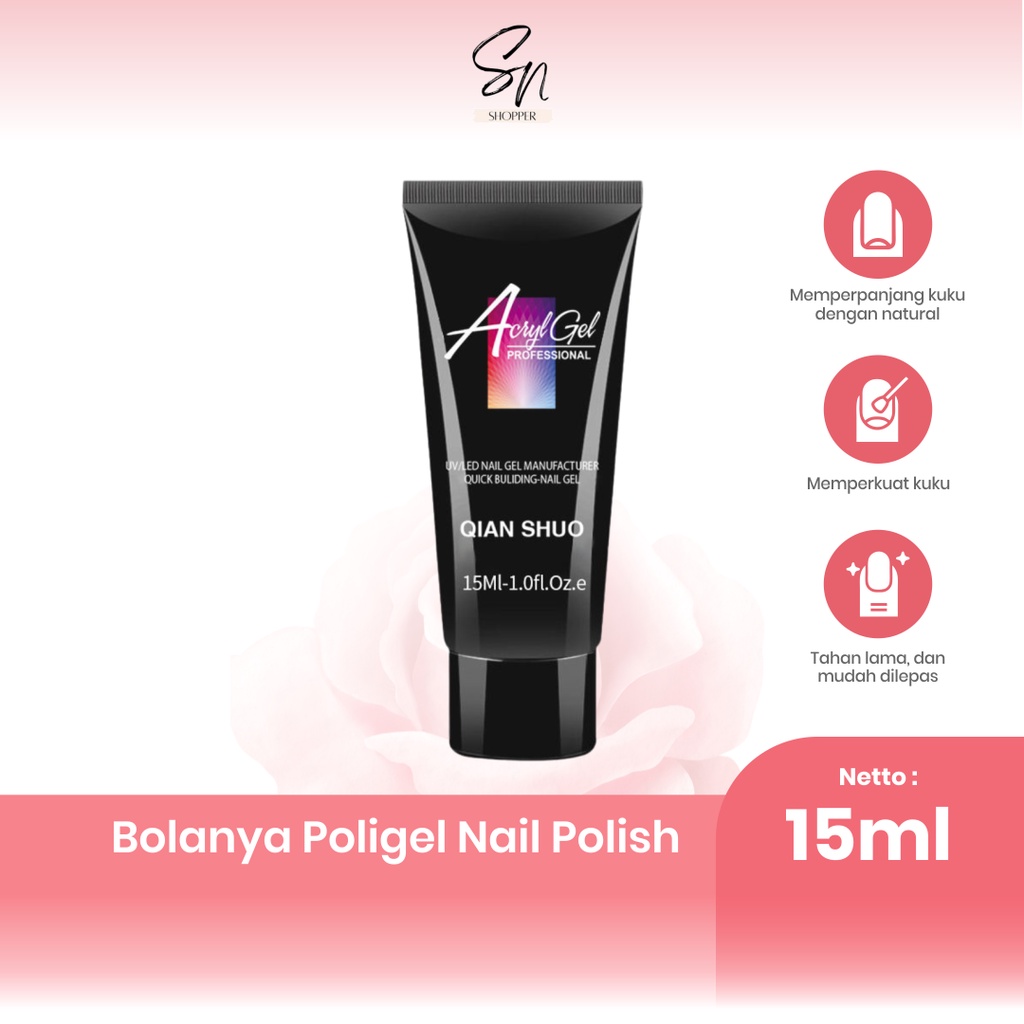 Jual Poligel Nail Polish Extension Kuku 15ml | Shopee Indonesia