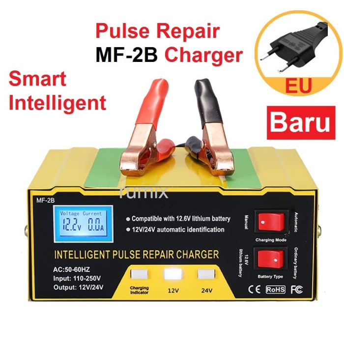 Jual Charger Aki 12V/24V 6-105AH MF-2B Smart Battery Charger Mobil ...
