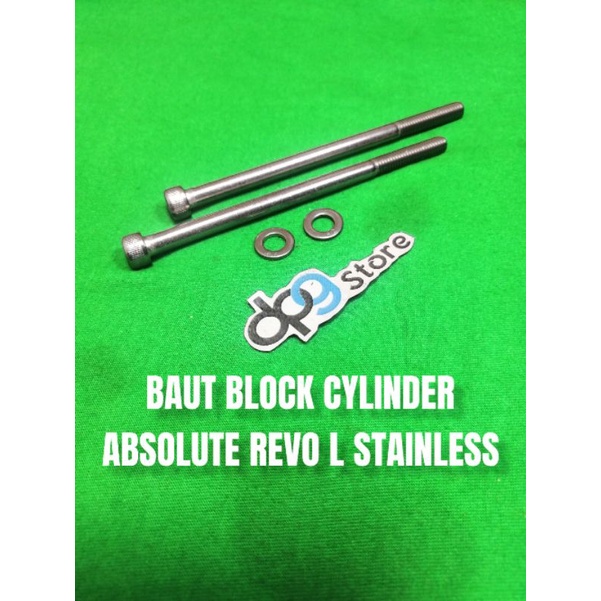 Jual BAUT L STAINLESS BLOCK BLOK CYLINDER HEAD ABSOLUTE REVO | Shopee ...