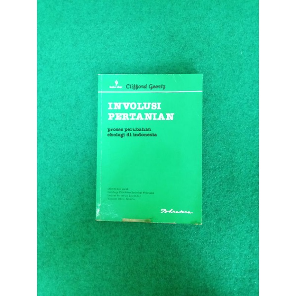 Jual ORIGINAL Buku Involusi Pertanian: Proses Perubahan Ekologi di ...