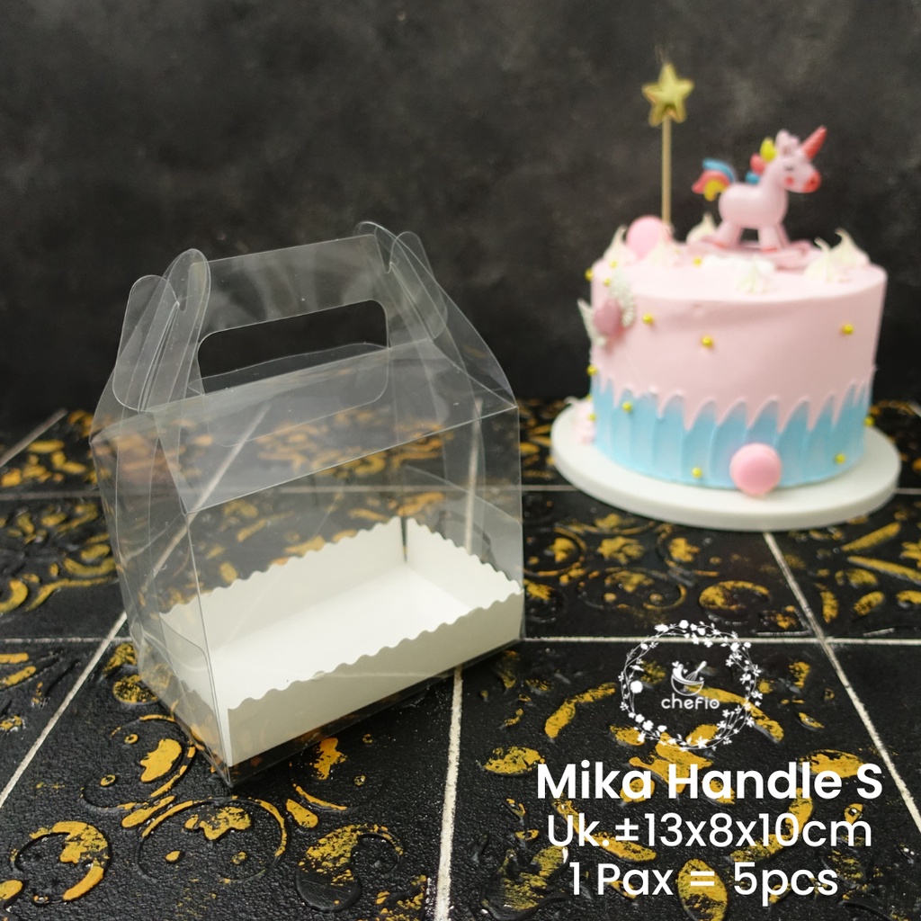 Jual Kotak Kue Mika Paper Cake Box Korean Lunch Box Roti Donat Bolu ...