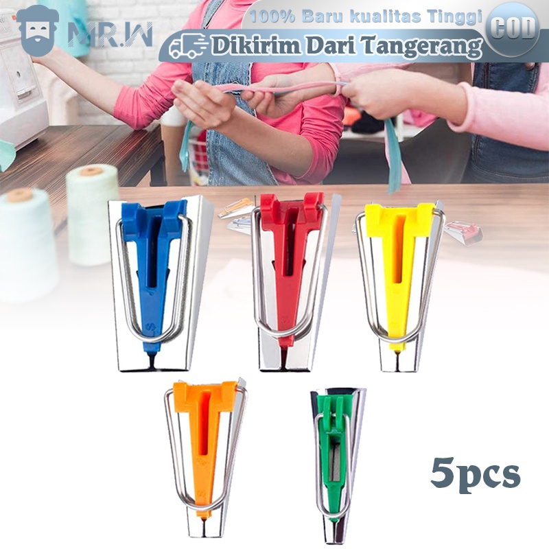 Jual Bias Tape Maker 5pcs Alat Pembuat Bisban Ukuran 6mm/9mm/12mm/18mm ...
