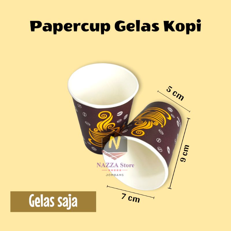Jual Paper Cup 8oz Gelas Cup Kopi Kertas Tahan Panas 240 ml isi 50 pcs | Shopee Indonesia