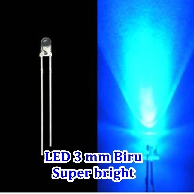 Jual Led Putih Nyala Biru 3mm Super Bright Led 3mm putih nyala biru 3mm ...