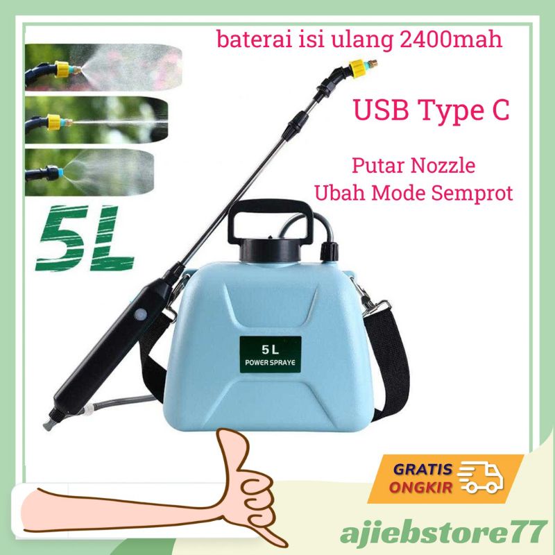 Jual semprotan electrik pompa air portable semprot siram tanaman ...