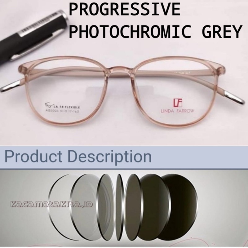 Jual Kacamata Baca Wanita | Kaca Mata Plus Progresif Photocomic Grey ...