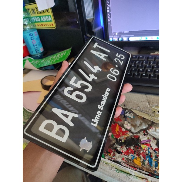 Jual plat nomor motor variasi/plat motor hologram/plat motor sticker ...