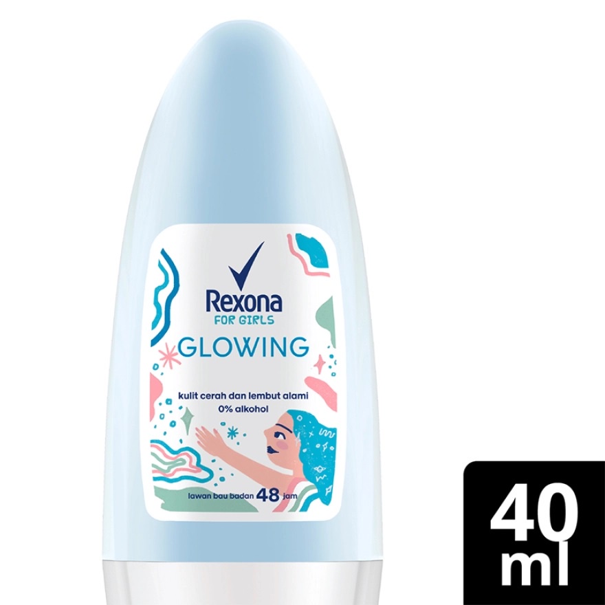 Jual REXONA Roll On Deodorant Antiperspirant Glowing 40ml | Shopee ...