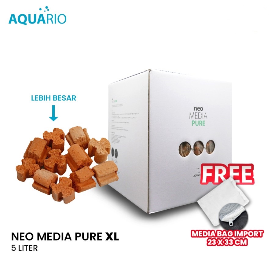 Jual Aquario Neo Media Pure Premium XL 5 Liter Media Biologis Media ...