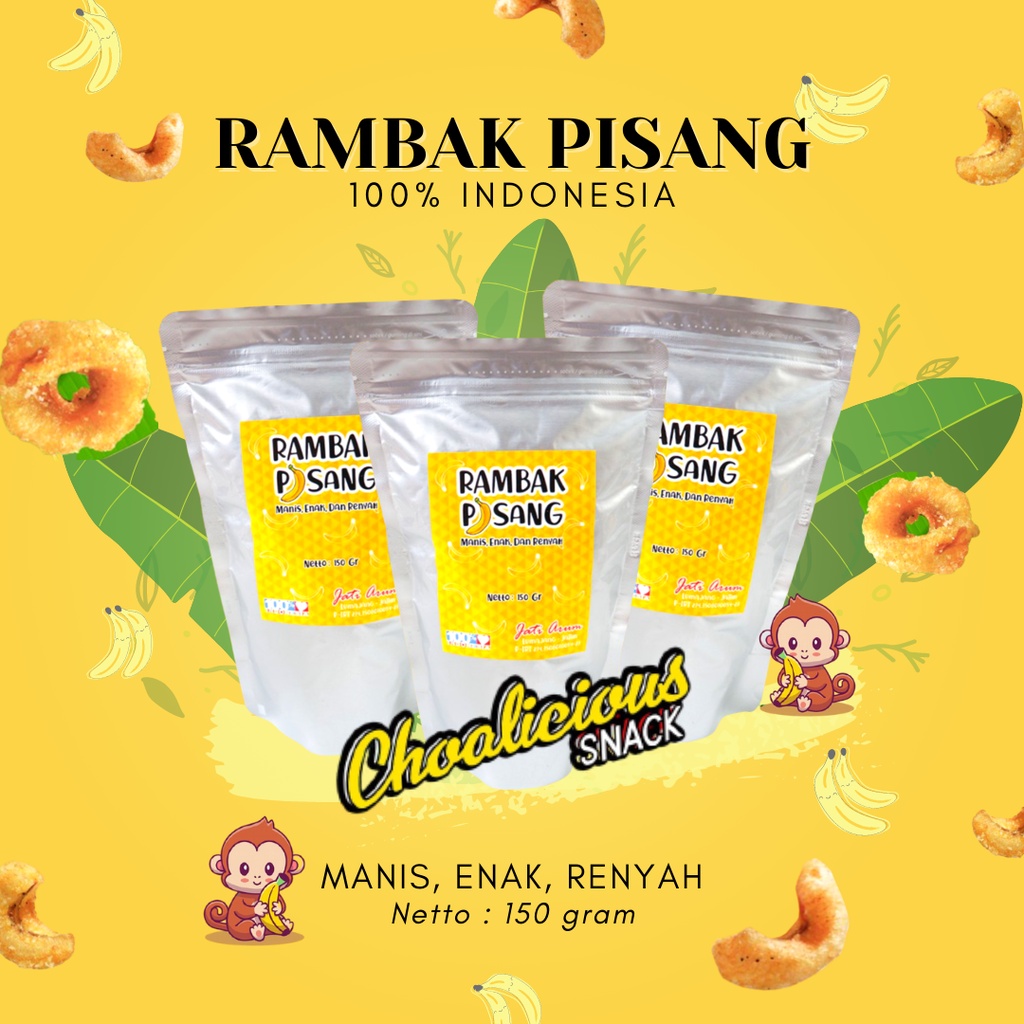 Jual SNACK RAMBAK PISANG RENYAH 150 GRAM | Shopee Indonesia