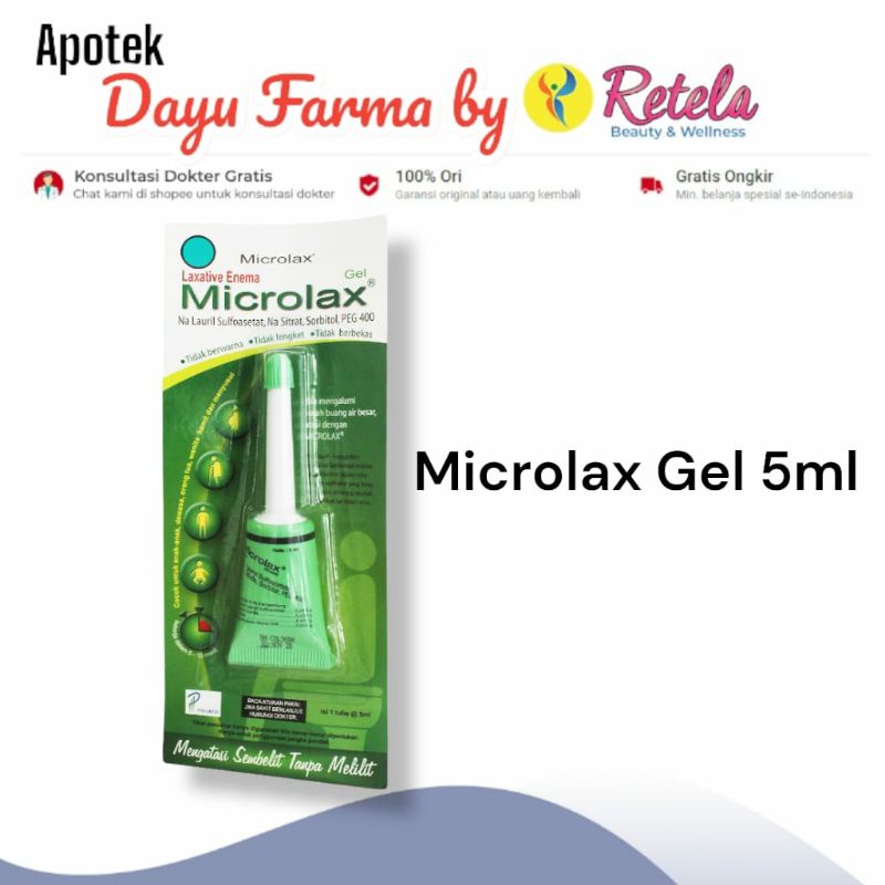 Jual MICROLAX GEL OBAT PENCAHAR 5ML | Shopee Indonesia
