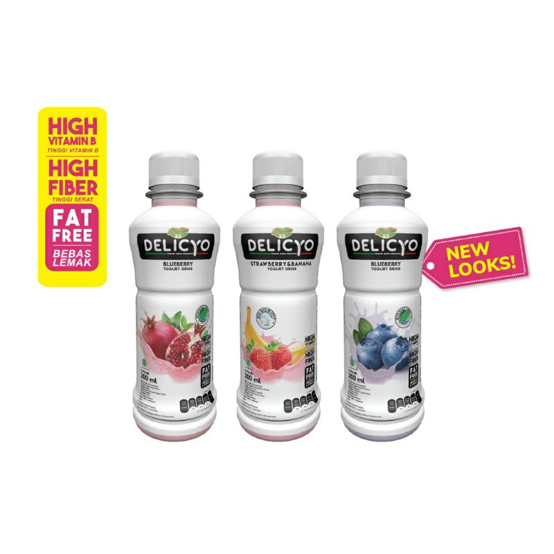 Jual DELICYO YOGHURT DRINK BLUBERRY 250ml | Shopee Indonesia