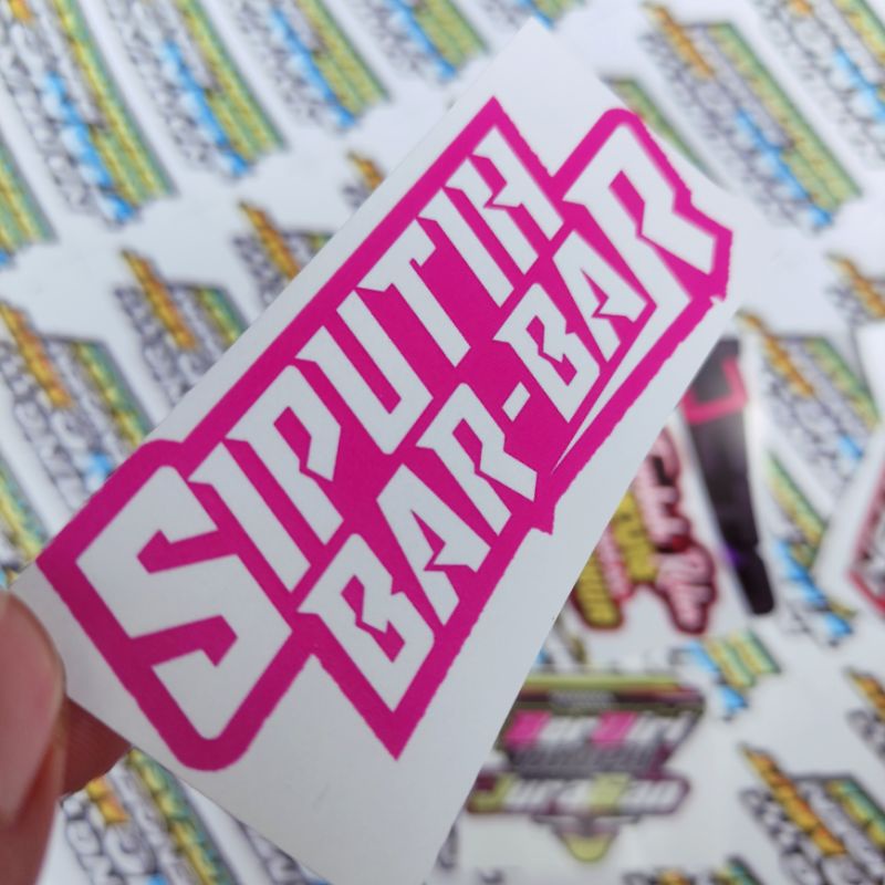 Jual stiker Siputih bar bar kotak glos | Shopee Indonesia