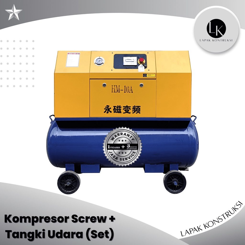 Jual Kompresor Screw + Tangki Udara 10 HP | Shopee Indonesia