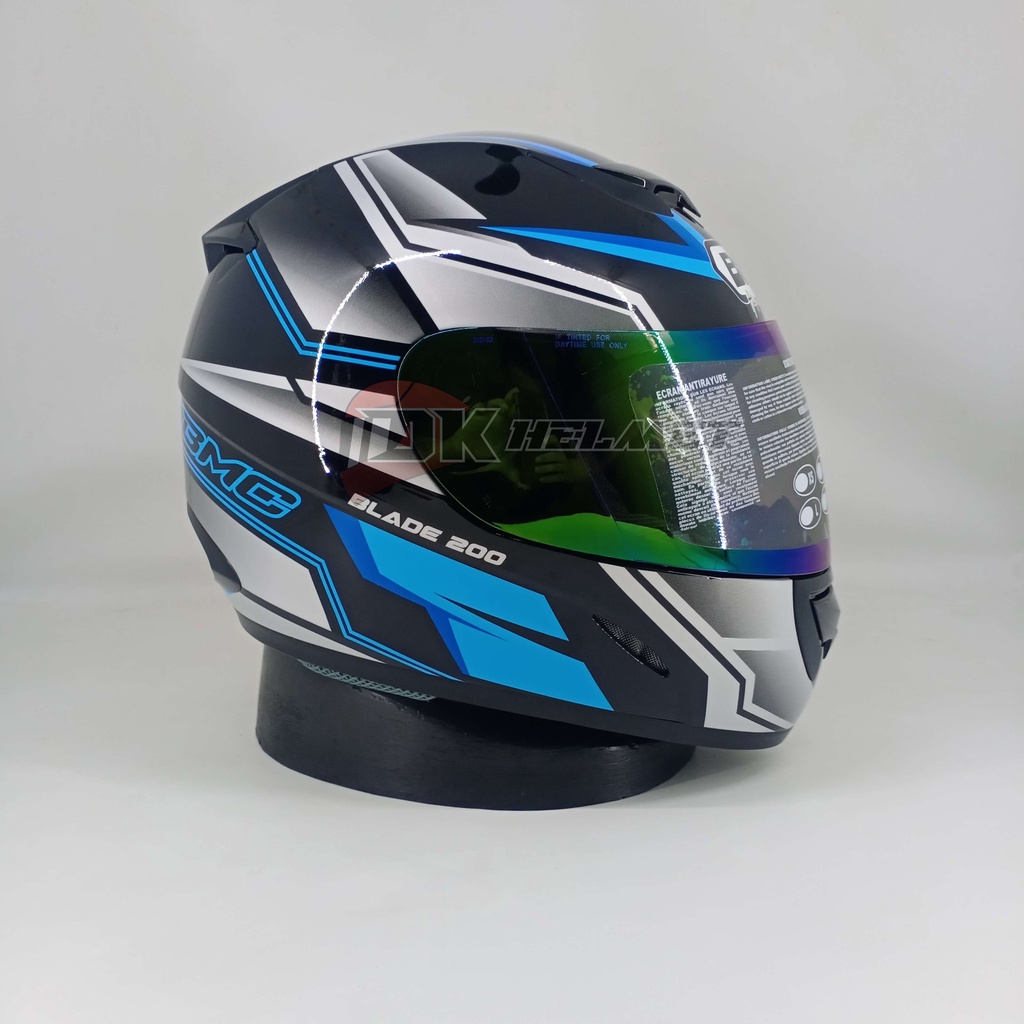 Jual Helm Full Face BMC Blade 200 Seri #9 Black Blue Fuxia Visor ...