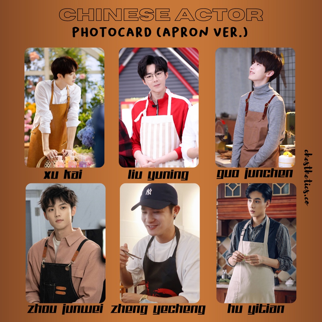 Jual Aktor China Actor Apron Ver. Photocard (Xu Kai, Liu Yuning, Guo Junchen, Zhou Junwei, Zheng ...