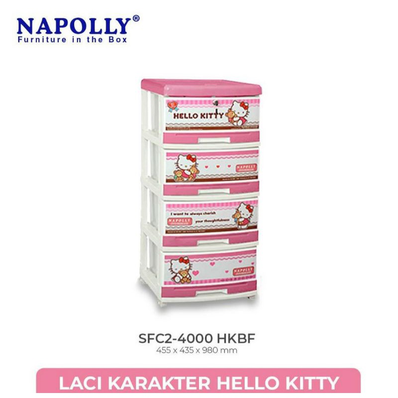 Jual Napolly lemari plastik karakter/laci plastik serbaguna(khusus ...
