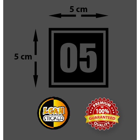 Jual STIKER CUTTING MODEL ANGKA BOLONG DLM KOTAK UK 5 CM - BAHAN MERK ...