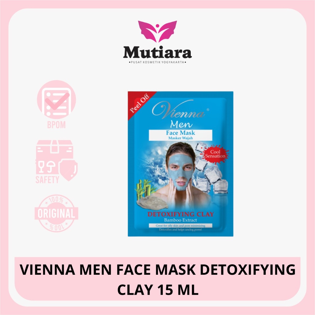 Jual VIENNA MEN FACE MASK DETOXIFYING CLAY 15 ML | Shopee Indonesia