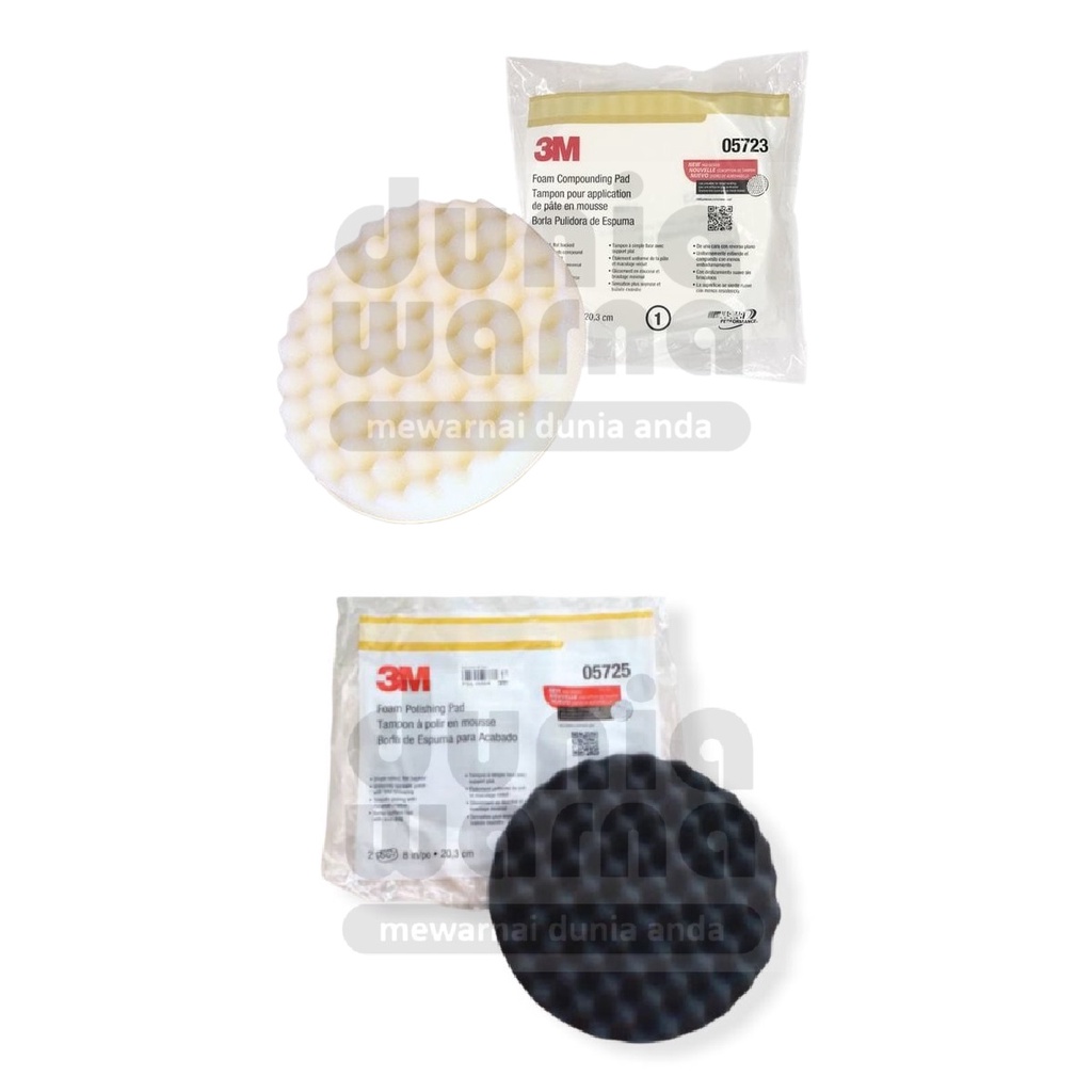 Jual 3M Foam Compounding/Polishing Pad 8"/203 mm Spon Busa Compound ...