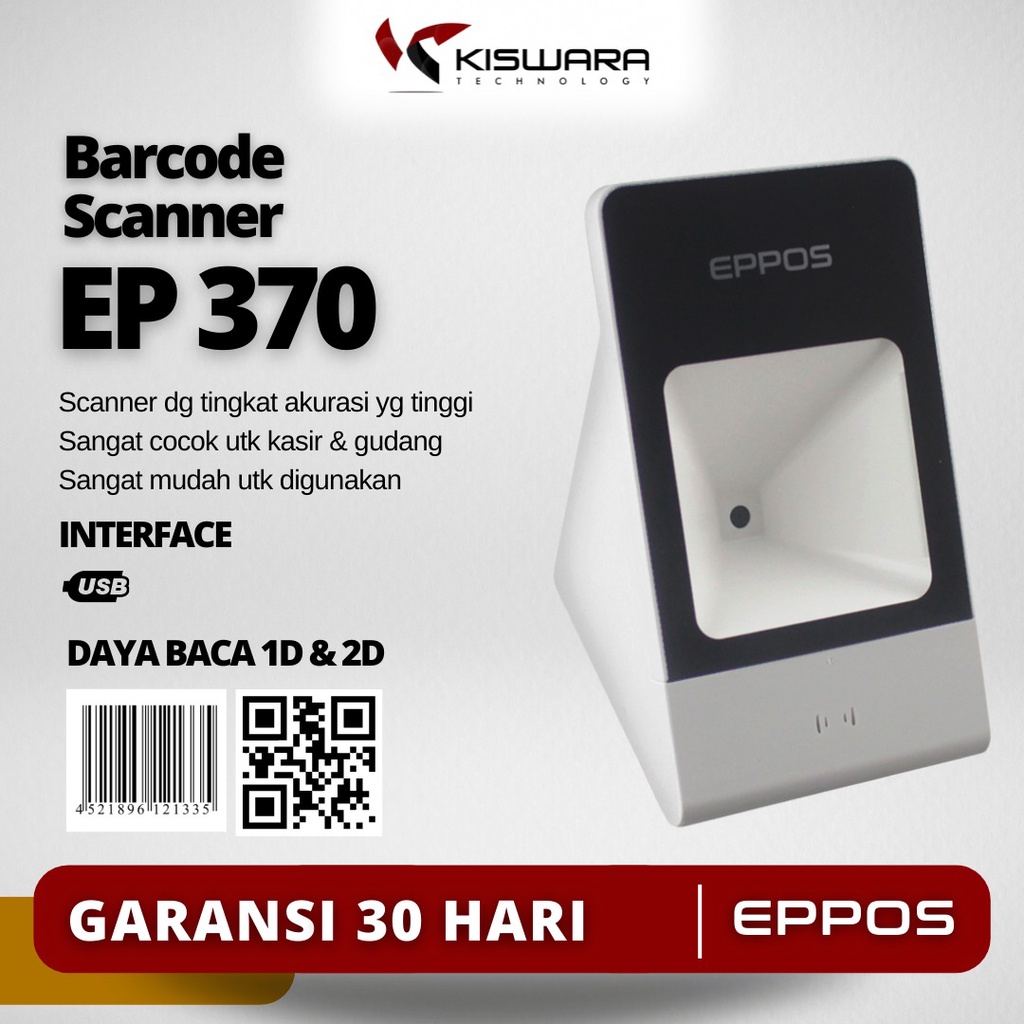 Jual Omni Barcode Scanner EPPOS 1D/2D EP370 kiswarabandung | Shopee ...