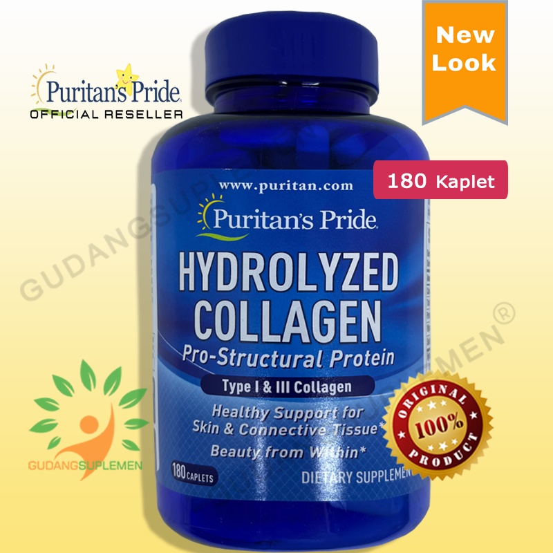 Jual Puritan's Pride Hydrolyzed Collagen 1000 Mg /180 Caplets | Anti ...
