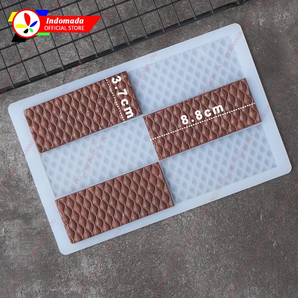 Jual Indomada Cetakan Silikon Pagar Coklat 8 Berlian Gelombang Tekstur ...