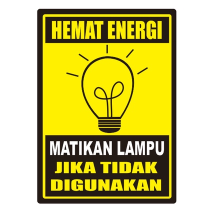 Jual Stiker Hemat Energi Matikan Lampu Waterproof | Shopee Indonesia