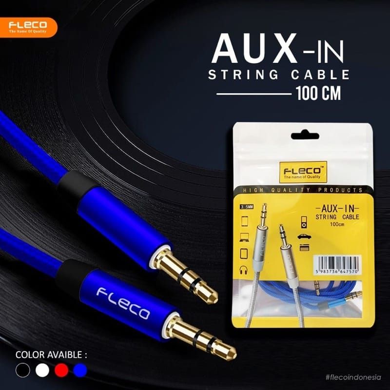 Jual Kabel AUX FLECO F-440 1 Cabang Kabel Jack Audio FLECO F440 1in1 ...