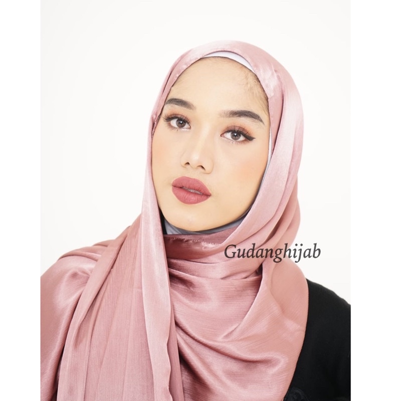 Jual Pashmina Satin silk Pink Pashmina Silk Rose Pink | Pashmina ...