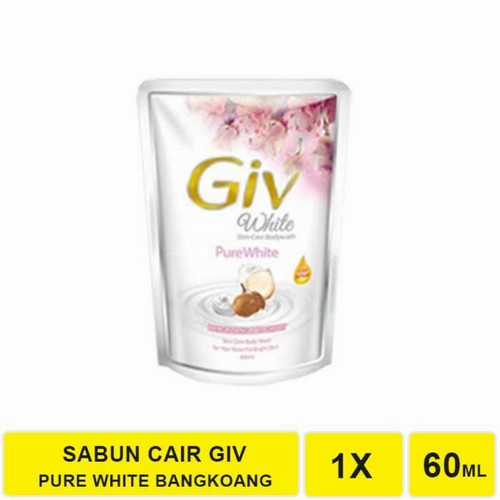 Jual GIV White Sabun Mandi Cair Bengkoang Pouch 60 ml | Shopee Indonesia